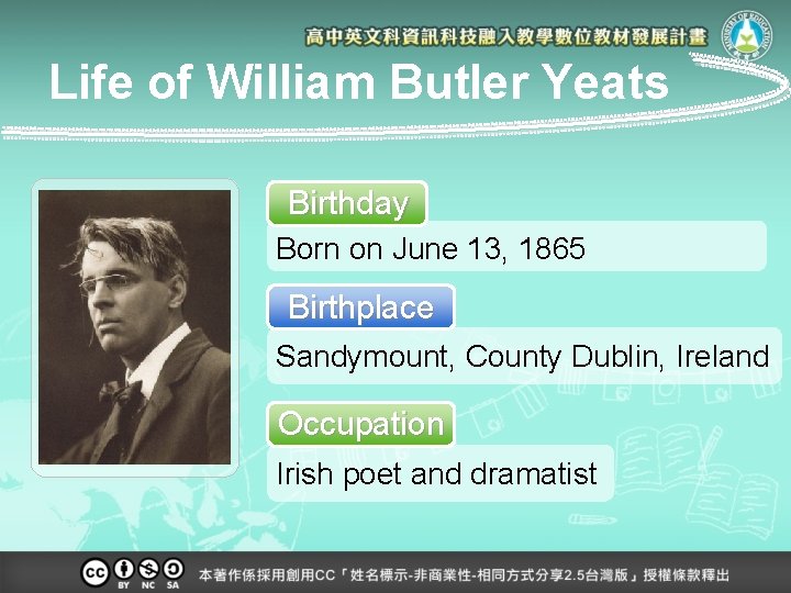 Yeats and His Works Life of William Butler