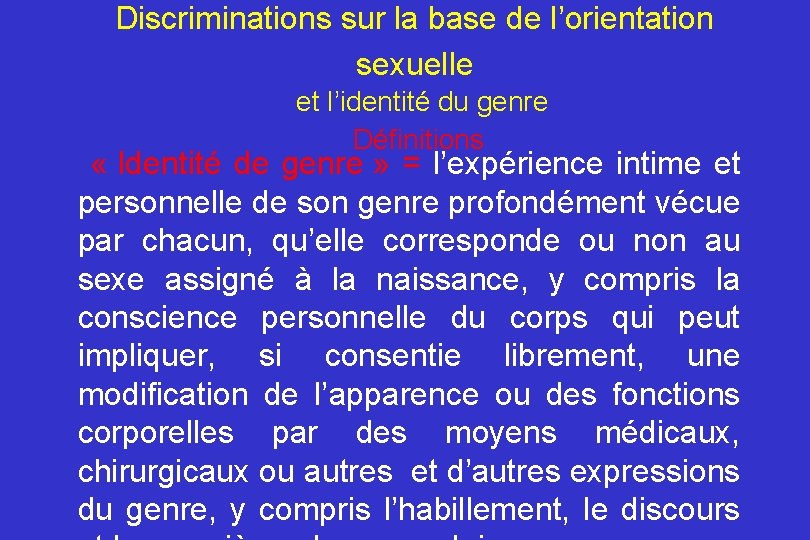 Discriminations Sur La Base De Lorientation Sexuelle Et