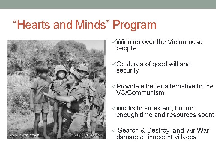 THE VIETNAM WAR American Tactics Body Count Barometer