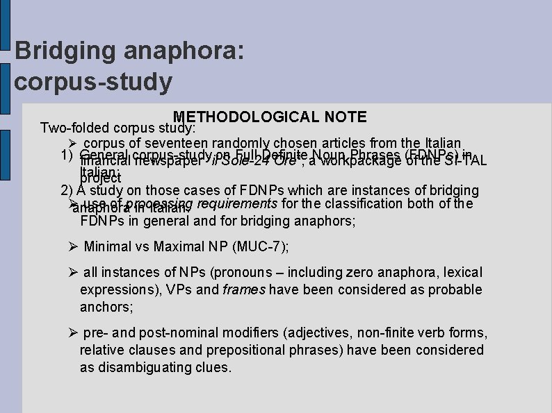 Using a Generative Lexicon Resource to Compute Bridging