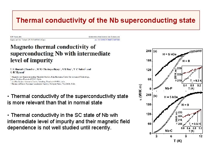 Superconducting Niobium Materials for Radio Frequency Cavity Applications