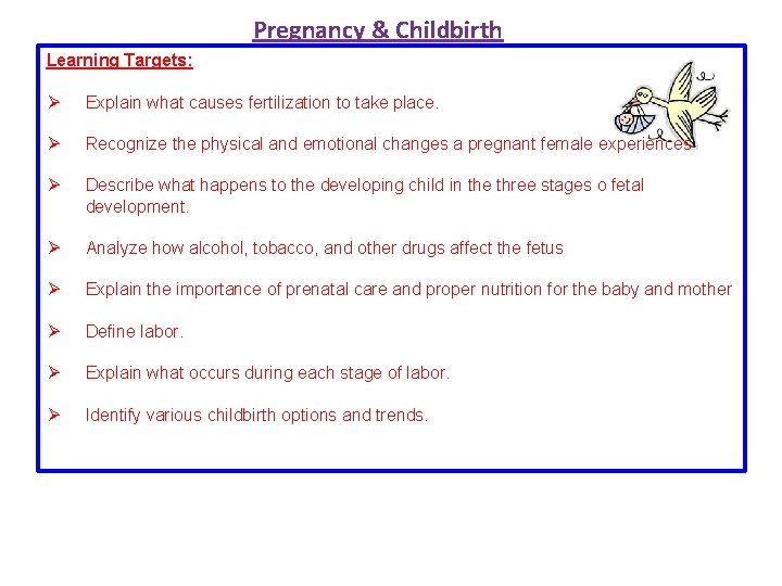 Pregnancy Childbirth Do Now 1 Complete worksheet Signs