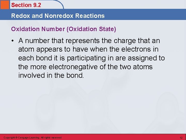 Chapter 9 Chemical Reactions Chapter 9 Table of