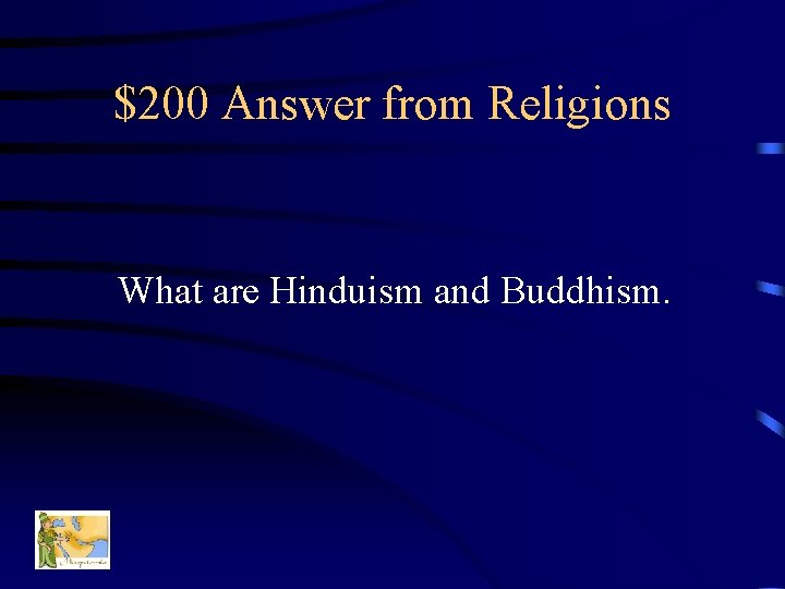 India Jeopardy Vocabulary Geography Religions Contributions Review Q
