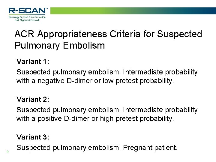 CTA for Pulmonary Embolism When to Image Based