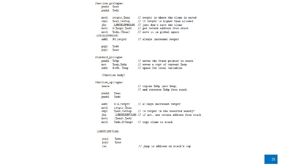 Buffer Overflow Memory four basic readwrite memory regions