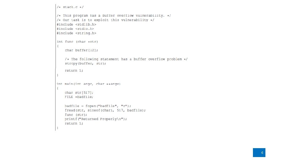 Buffer Overflow Memory Four Basic Readwrite Memory Regions
