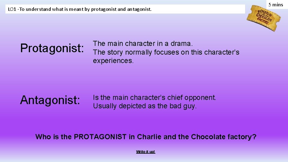 Lesson 1 Welcome Back to drama What to