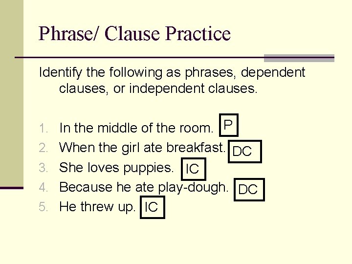 Grammar Boot Camp Sentence Variety Sentence Types and
