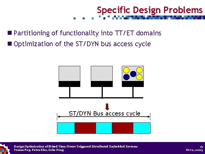 Design Optimization of Mixed TimeEvent Triggered Distributed Embedded