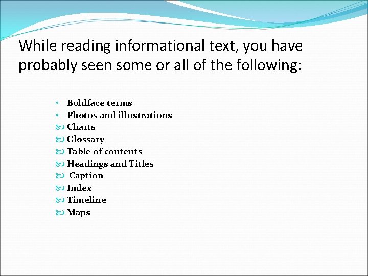 Today we will describe how text features make