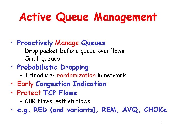 Novel Function Placement of Congestion Control Building Blocks