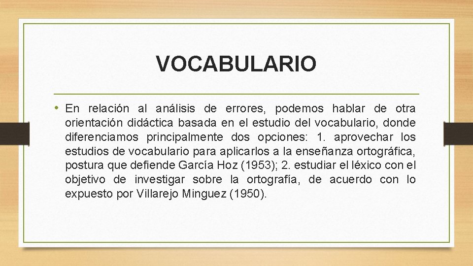VOCABULARIO EN LA ENSEANZA DEL ESPAOL COMO LENGUA