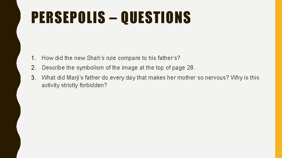 PERSEPOLIS BY MARJANE SATRAPI PERSEPOLIS THE VEIL 13032018