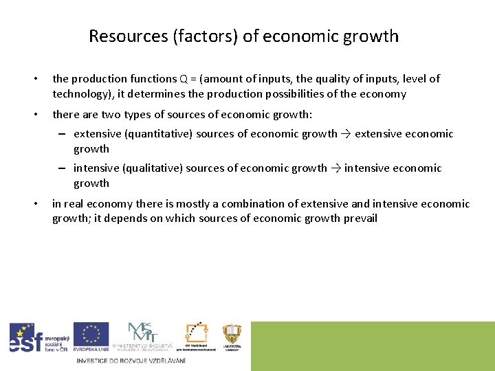 Economics I Economic Growth and Business Cycle Theory