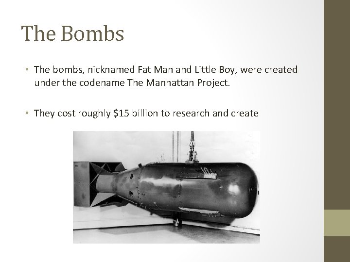 Nuclear Weapons During WWII Background The war in