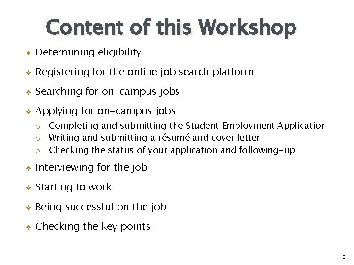 Applying for Student Assistant Jobs on Campus Virtual