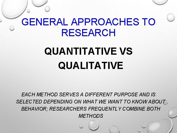 RESEARCH METHODS IN PSYCHOLOGY IB PSYCHOLOGY RESEARCH STUDIES