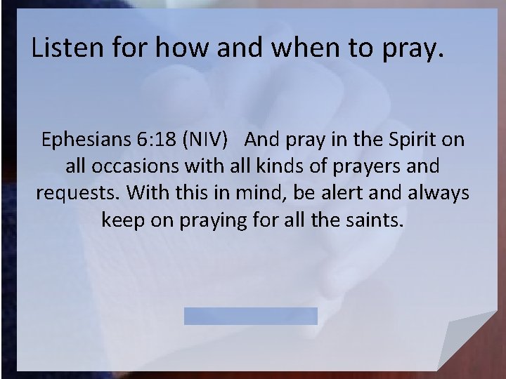 Connected through Prayer October 12 Think About It