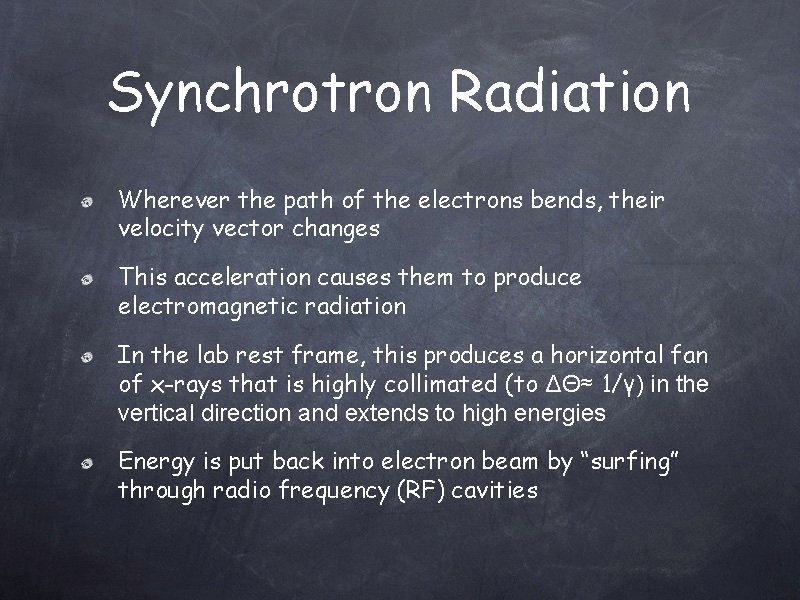 Synchrotron Radiation Sources and Optics Grant Bunker Professor