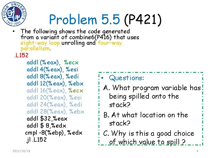 Chapter 5 Optimizing Program Performance Guobao Jiang 11210240049fudan