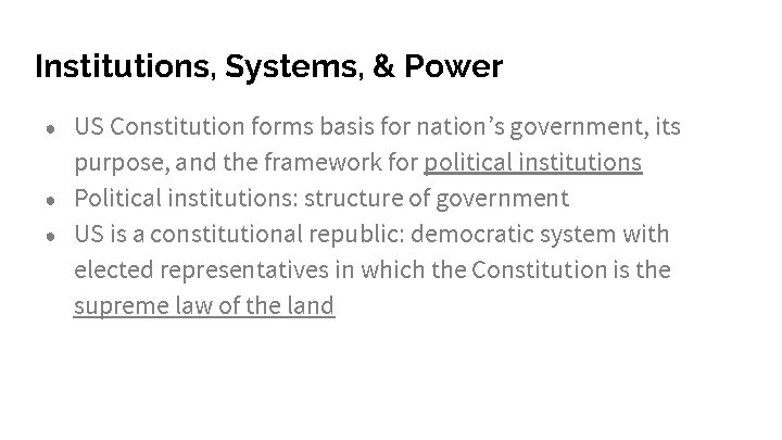 American Government Basics Lecture 1 What is political