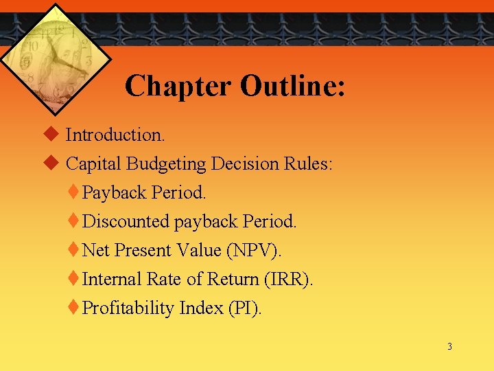 Chapter 10 The Basics Of Capital Budgeting The