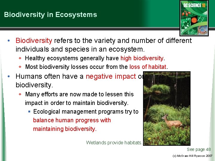 1 2 Ecosystems Each biome is divided into
