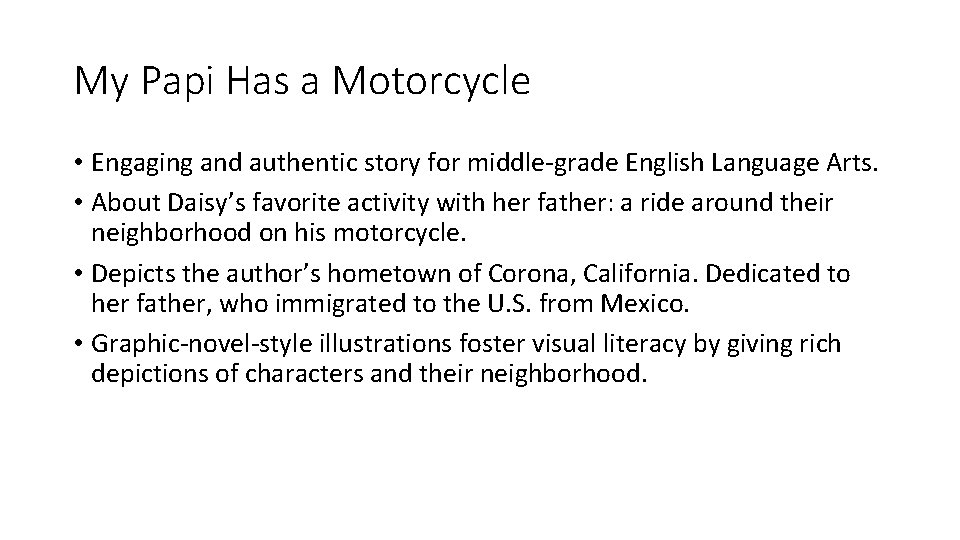 Using Picture Books for HigherOrder Thinking Jennifer Geer