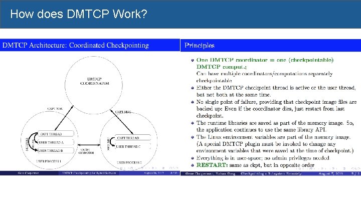 Checkpointing and Restarting Jobs with DMTCP User Training