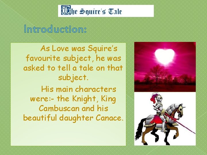 Introduction to the Canterbury tales Once upon a