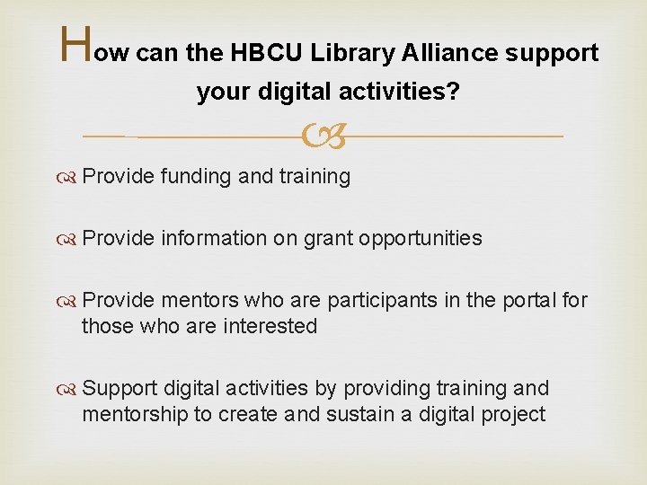 The HBCU LA Digital Initiatives Project Update Students