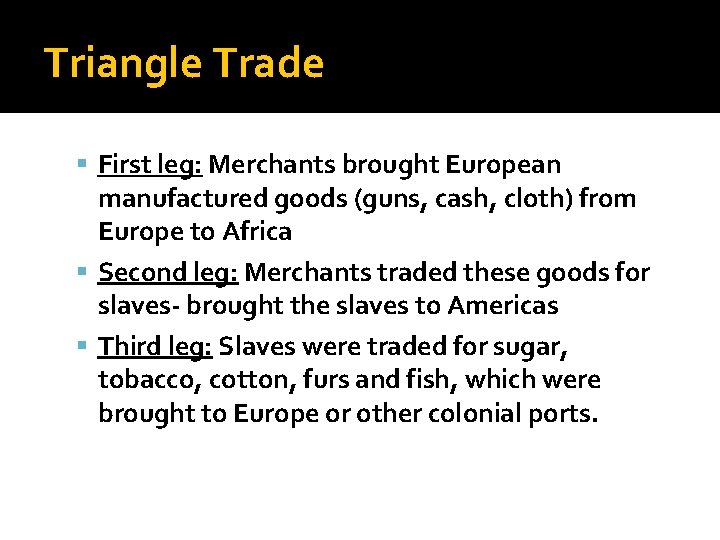 What were its effects on slavery and global