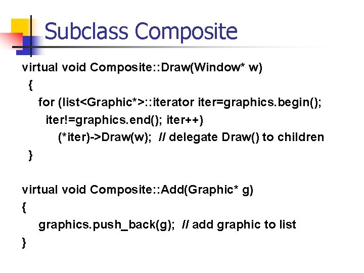Composite Pattern n n Intent Compose Objects into
