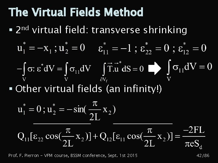 THE VIRTUAL FIELDS METHOD Professor Fabrice PIERRON Faculty