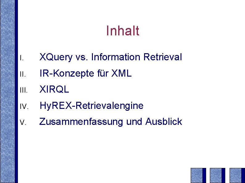 Hy REX Eine Hypermedia Retrievalengine fr XMLDokumente Norbert