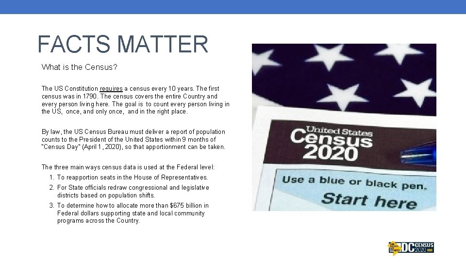 CENSUS INFORMATION AND TRAINING Get the facts about