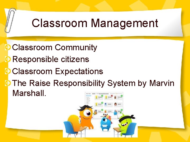 Welcome to Back to School Night Harvest Valley