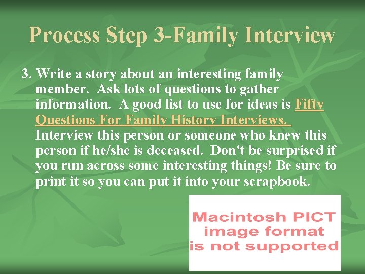 Lets climb your family tree Mrs Mc Farlanes