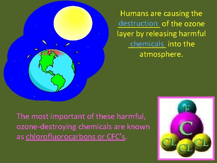 Human Influence on the Biosphere Ozone Depletion Ozone