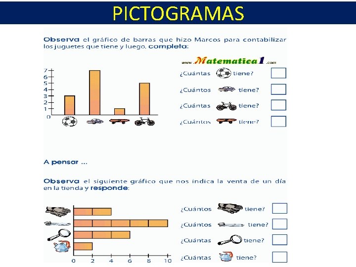 REPRESENTACIN GRFICA Tablas y diagramas de barras La