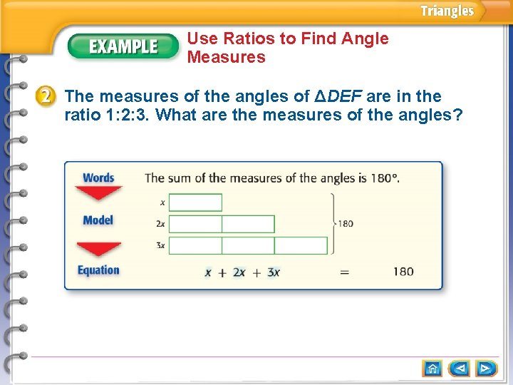 Main Idea and New Vocabulary Key Concept Angles