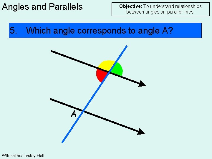 Angles and Parallels 1 Objective To understand relationships