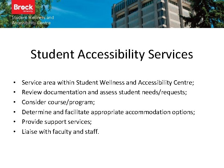 Student Wellness and Accessibility Centre Finding Balance Academic