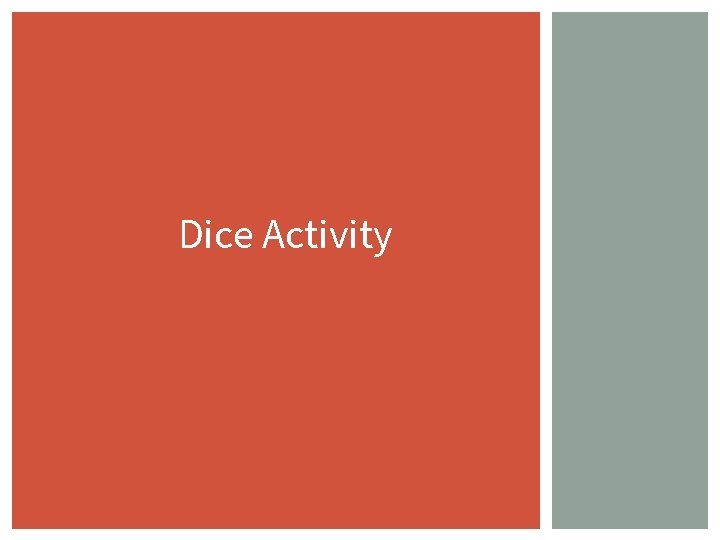 STATISTICS Dice Activity Stats Operational Definition Cookie Lab