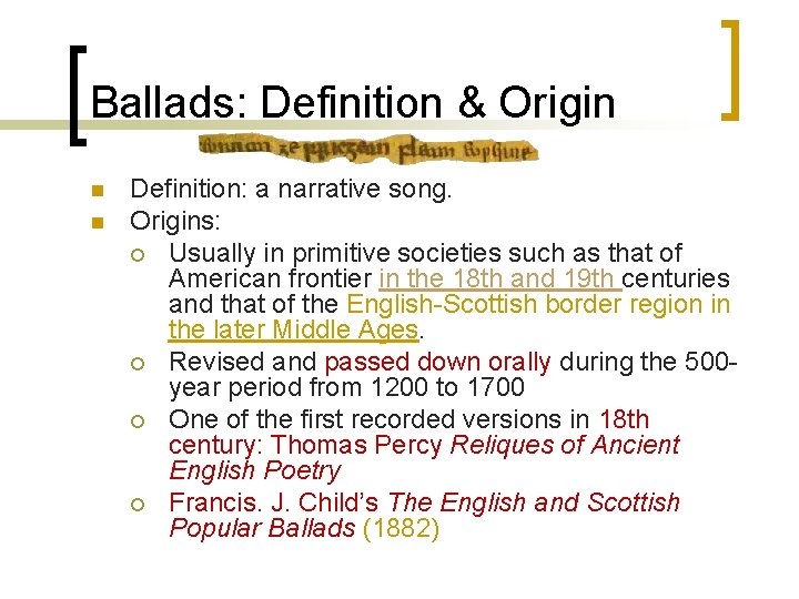 Medieval Lyrics and Ballads Behind their Apparent Simplicity