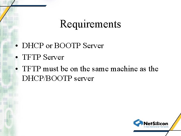 NETOS Bootloader Overview Requirements How to Build How