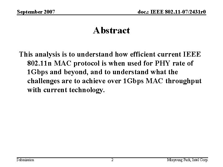 September 2007 doc IEEE 802 11 072431 r