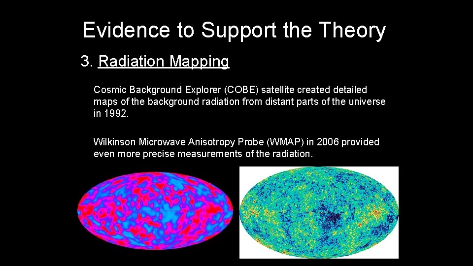 Evidence to Support the Theory 2 Cosmic Background