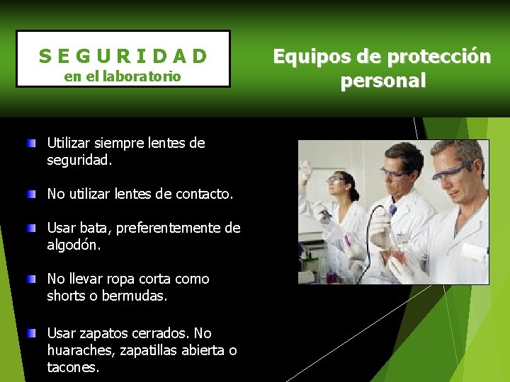 SEGURIDAD E HIGIENE EN LABORATORIO FACULTAD DE QUMICA